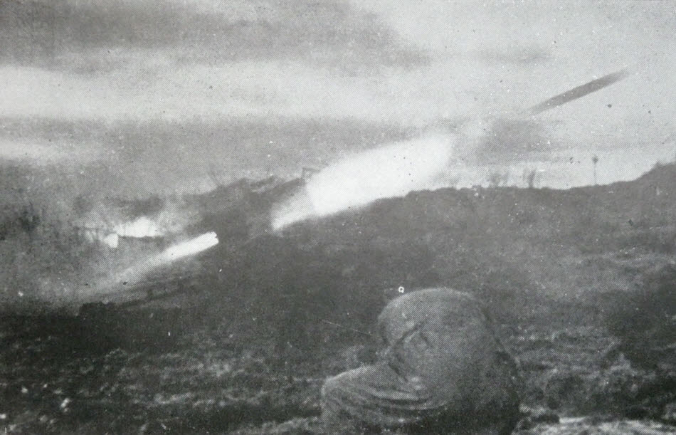 15cm Nebelwerfer 41 firing, Eastern Front