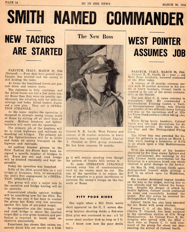 321st B.G. Headlines page 14 - 26 March 1944