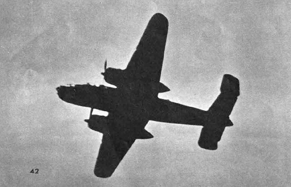 North American B-25 Mitchell from below