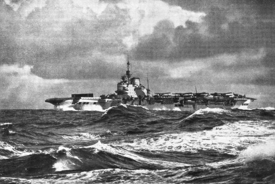 HMS Victorious at sea