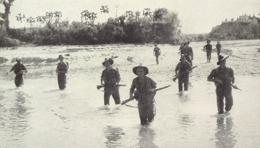 RAF Regiment hunting for Japanese Stragglers, Burma