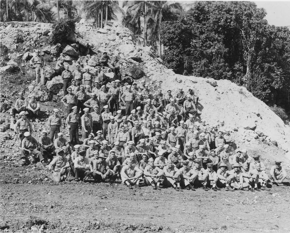 Survivors from USS Benham (DD-397) on Espiritu Santo