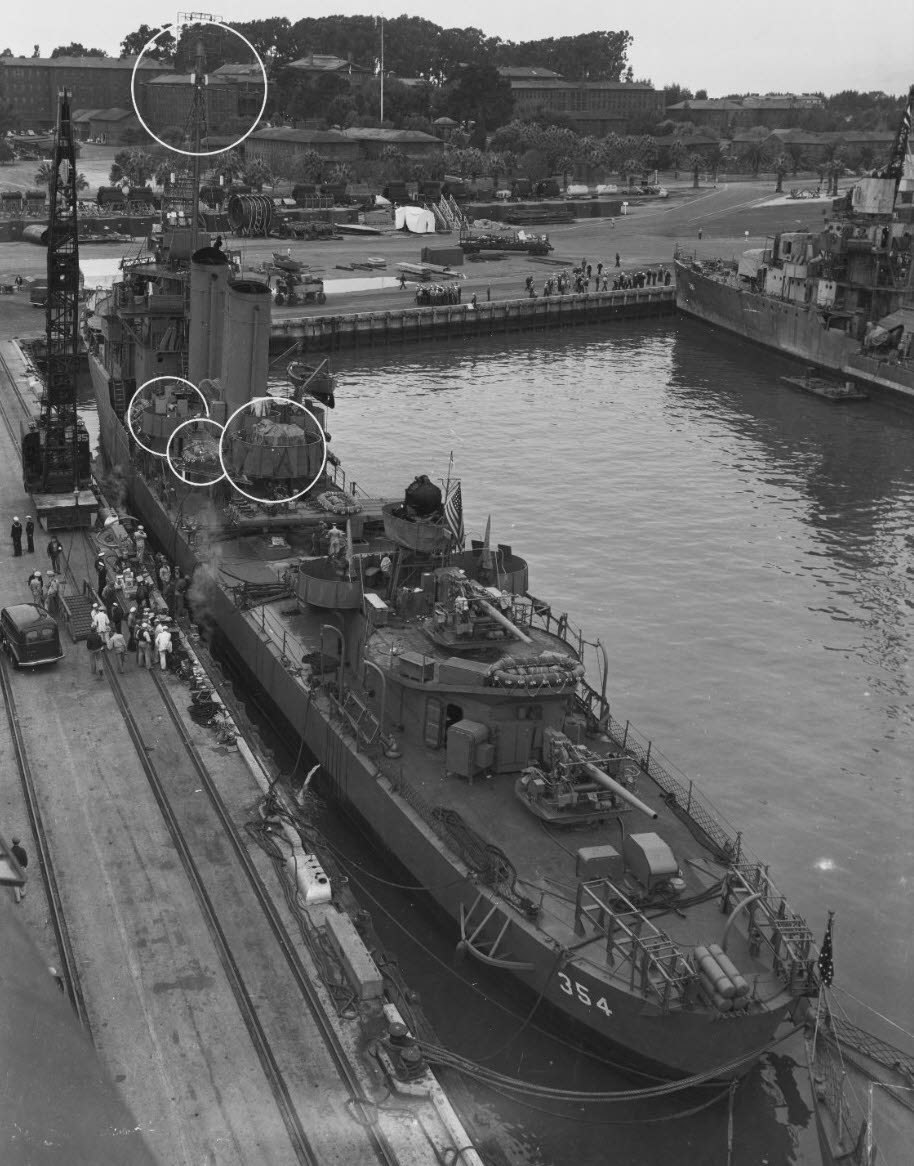 USS Monaghan at Mare Island, 1942