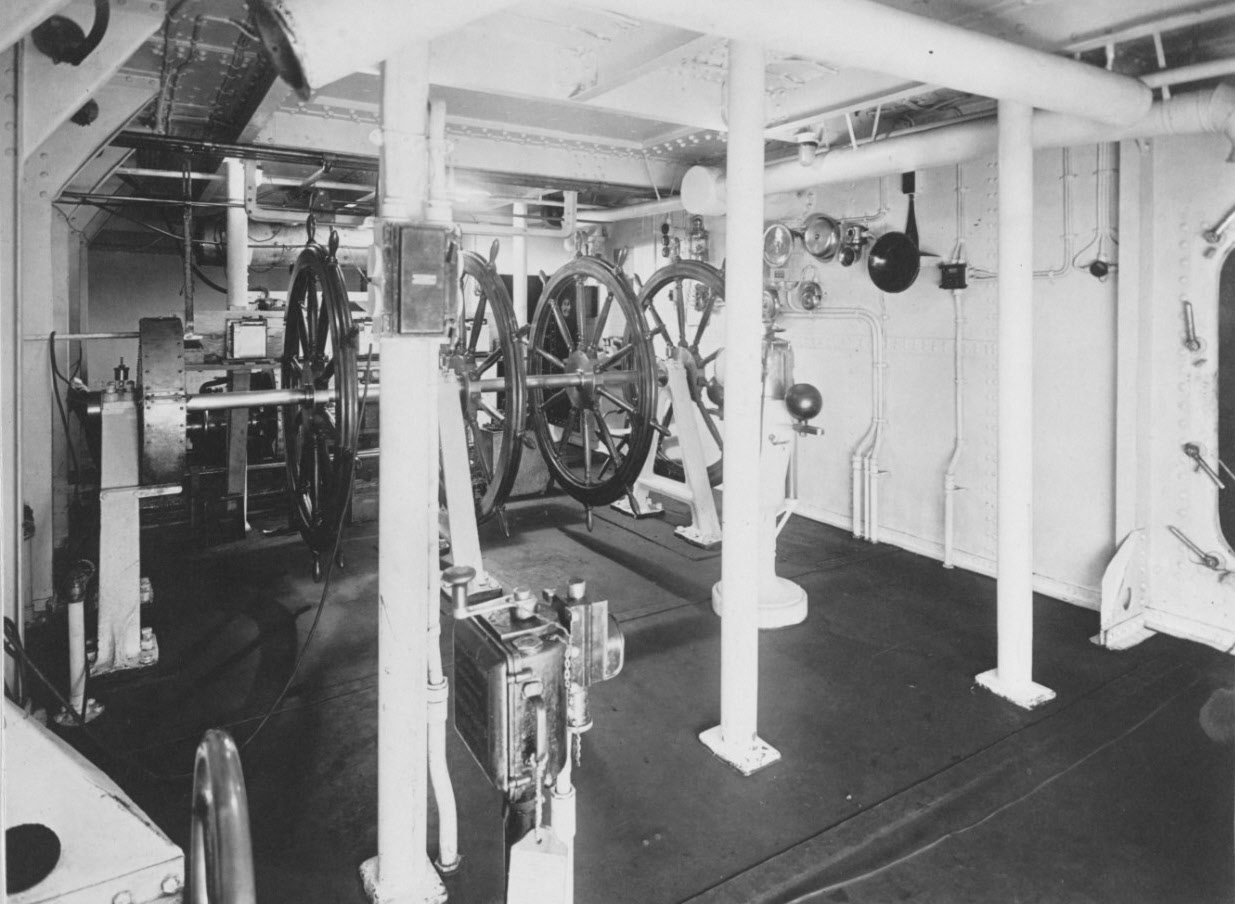 Emergency Steering Room, USS New Mexico (BB-40)