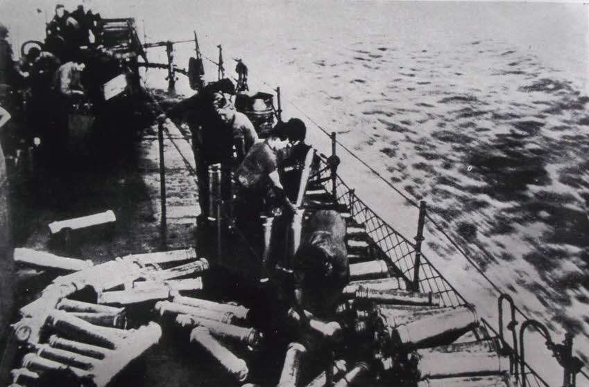 US Warship after battle off New Georgia