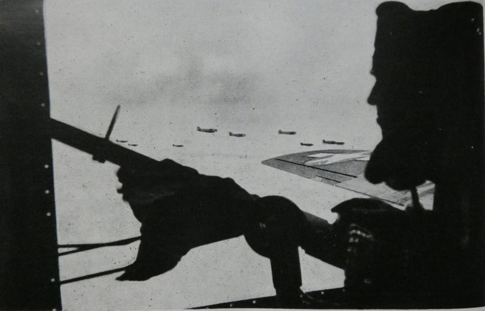 Aircraft Gunner on watch, Operation Varsity