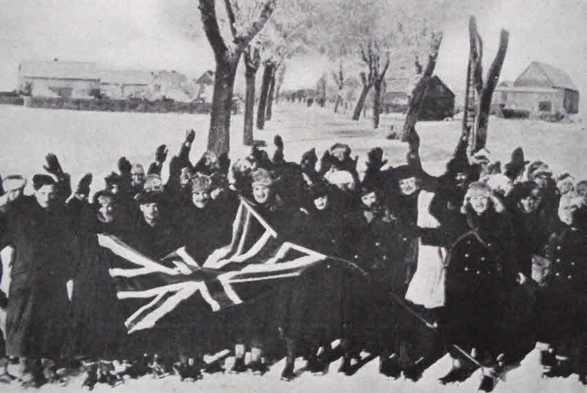 British POWs liberated by Red Army, East Prussia