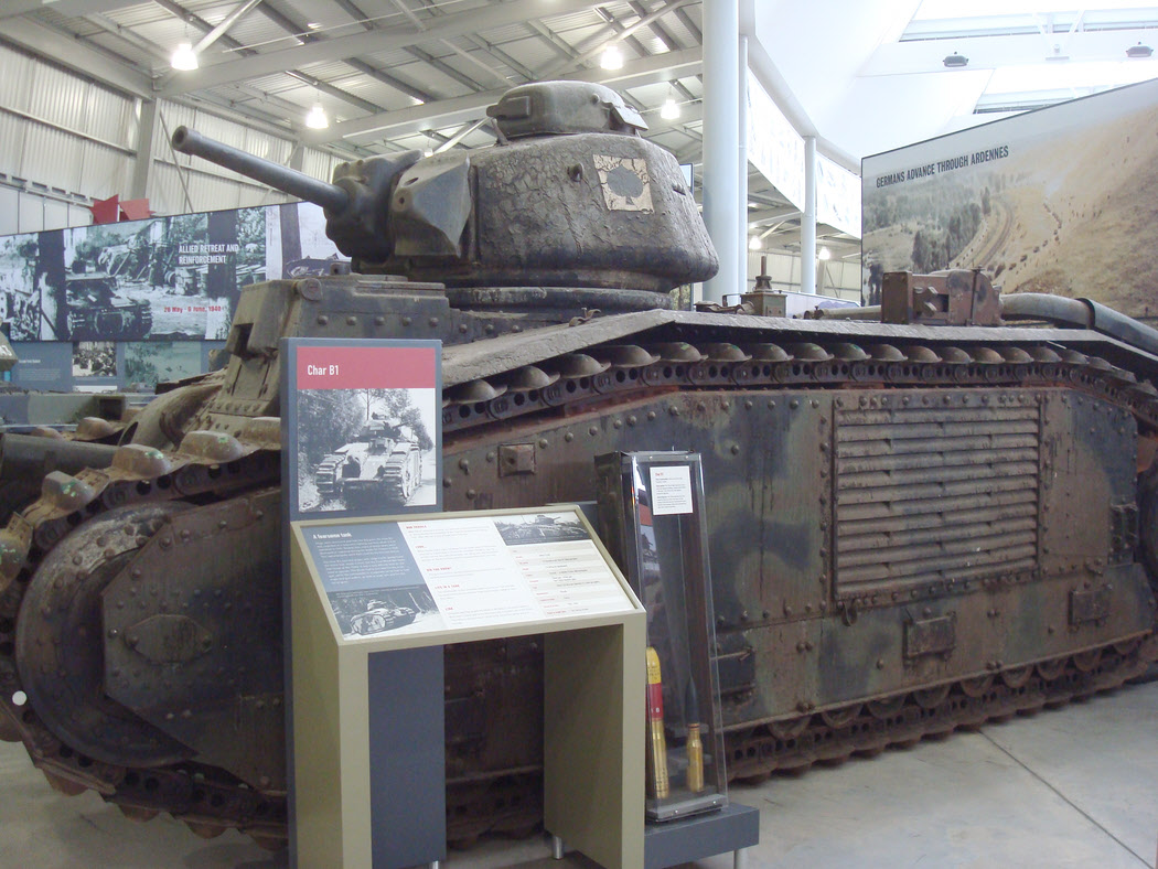 Char B1 Bis from the left