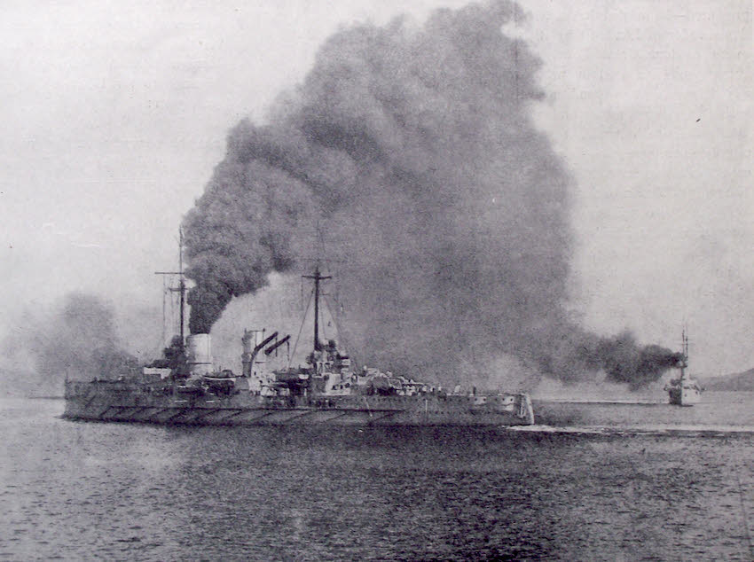 SMS Goeben with steam up