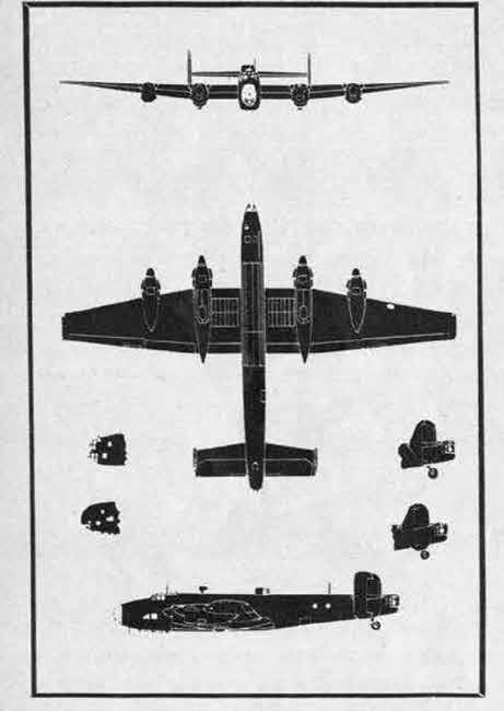Plans of Handley Page Halifax Mk.II Series 1a (late)