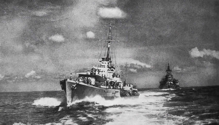 HMAS Nepal and HMS Valiant with British Eastern Fleet