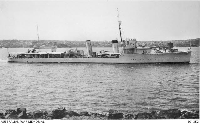 HMAS Stuart in 1939