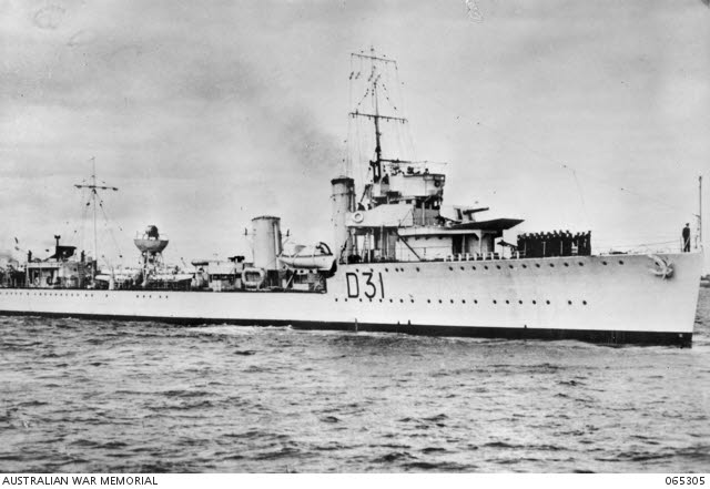 HMAS Voyager from the right