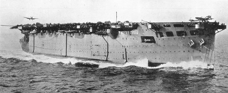 HMS Argus off North Africa