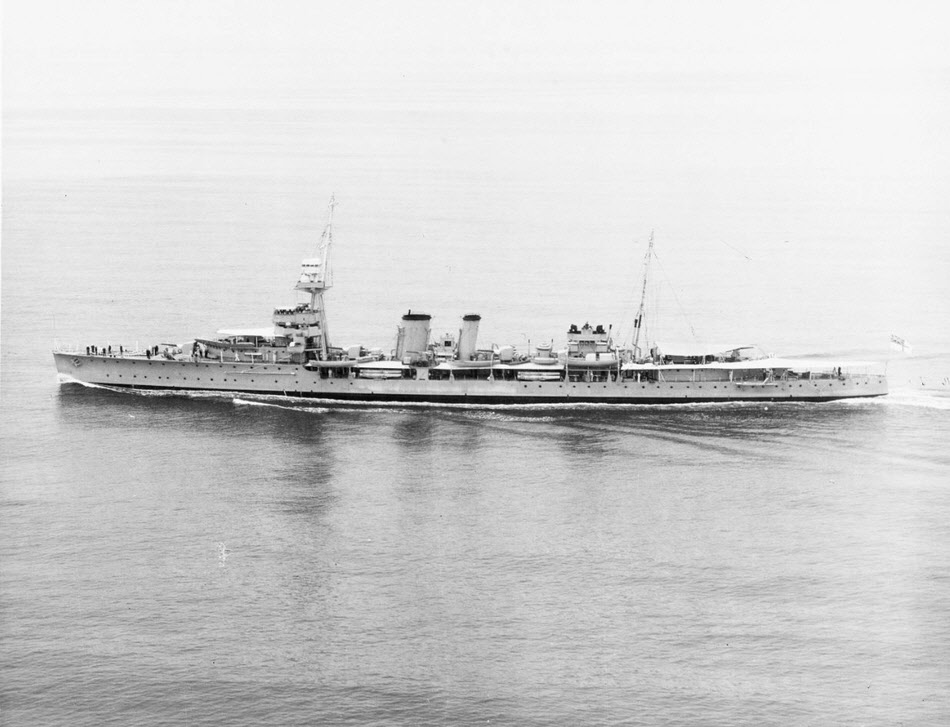 HMS Danae at San Diego, 1934