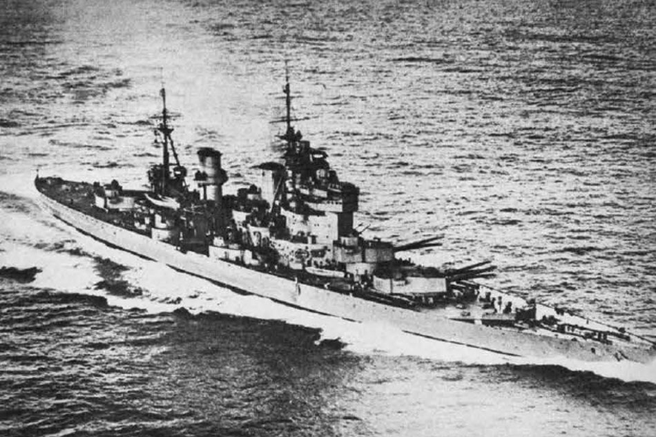 HMS King George V from above