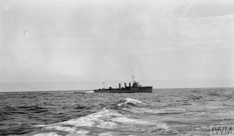 HMS Manners relieving the Striking Force. 1917