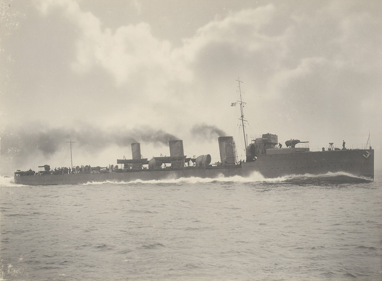 HMS Scourge at sea
