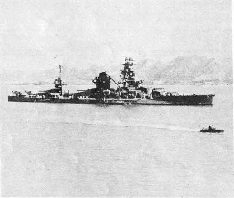 Side view of Ise Class battleship