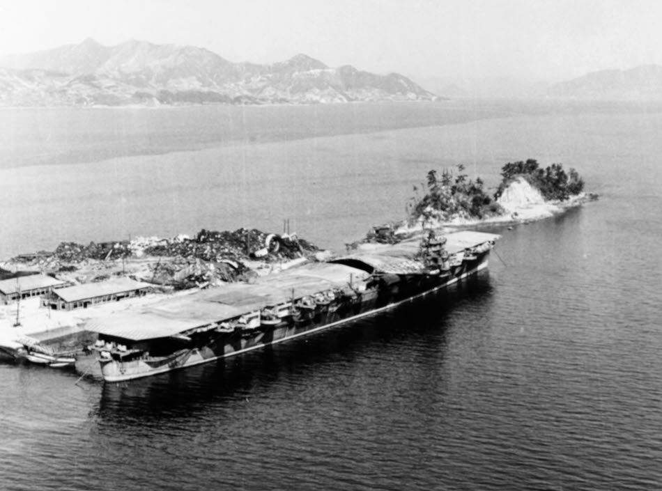 Top view of Katsuragi, Kure, October 1945