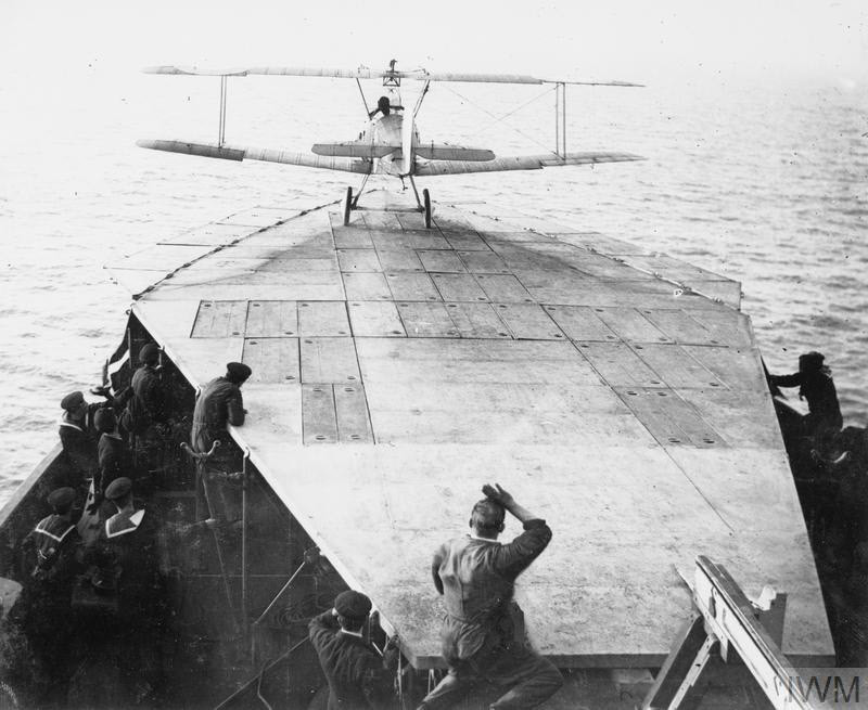 Sopwith 2F.1 Camel taking off from HMS Vindex
