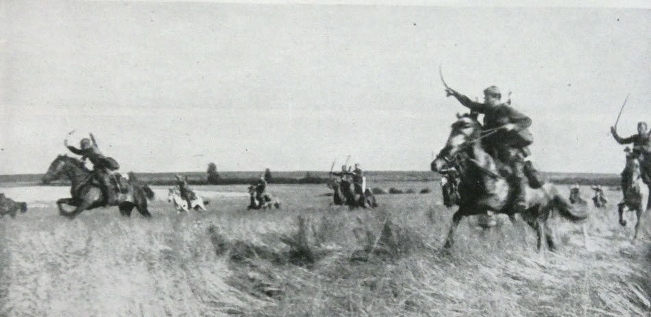 Soviet cavalry charging in the Ukraine, 1944