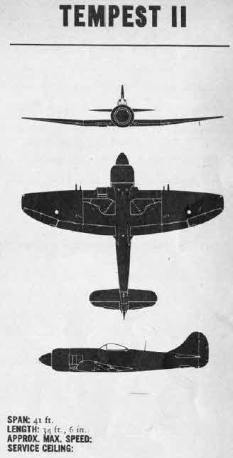 Plans of the Hawker Tempest II