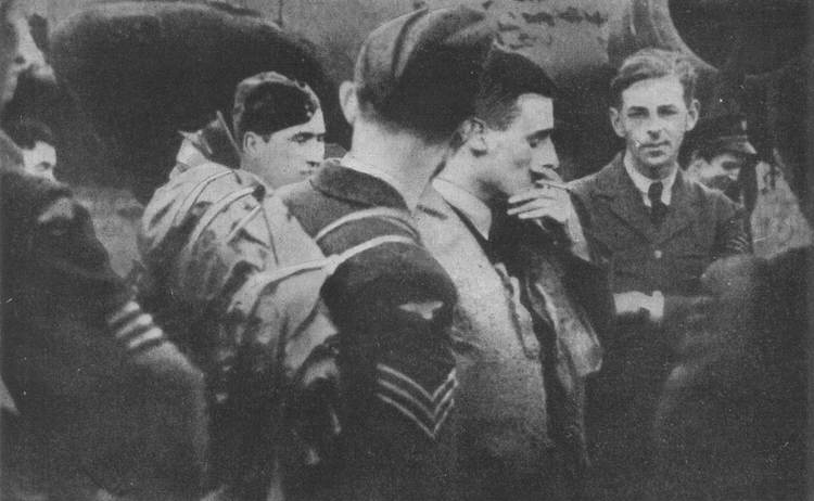Crew of a Wellington after a raid, September 1939